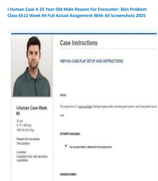 I Human Case A 25 Year Old Male Reason For Encounter Skin Problem