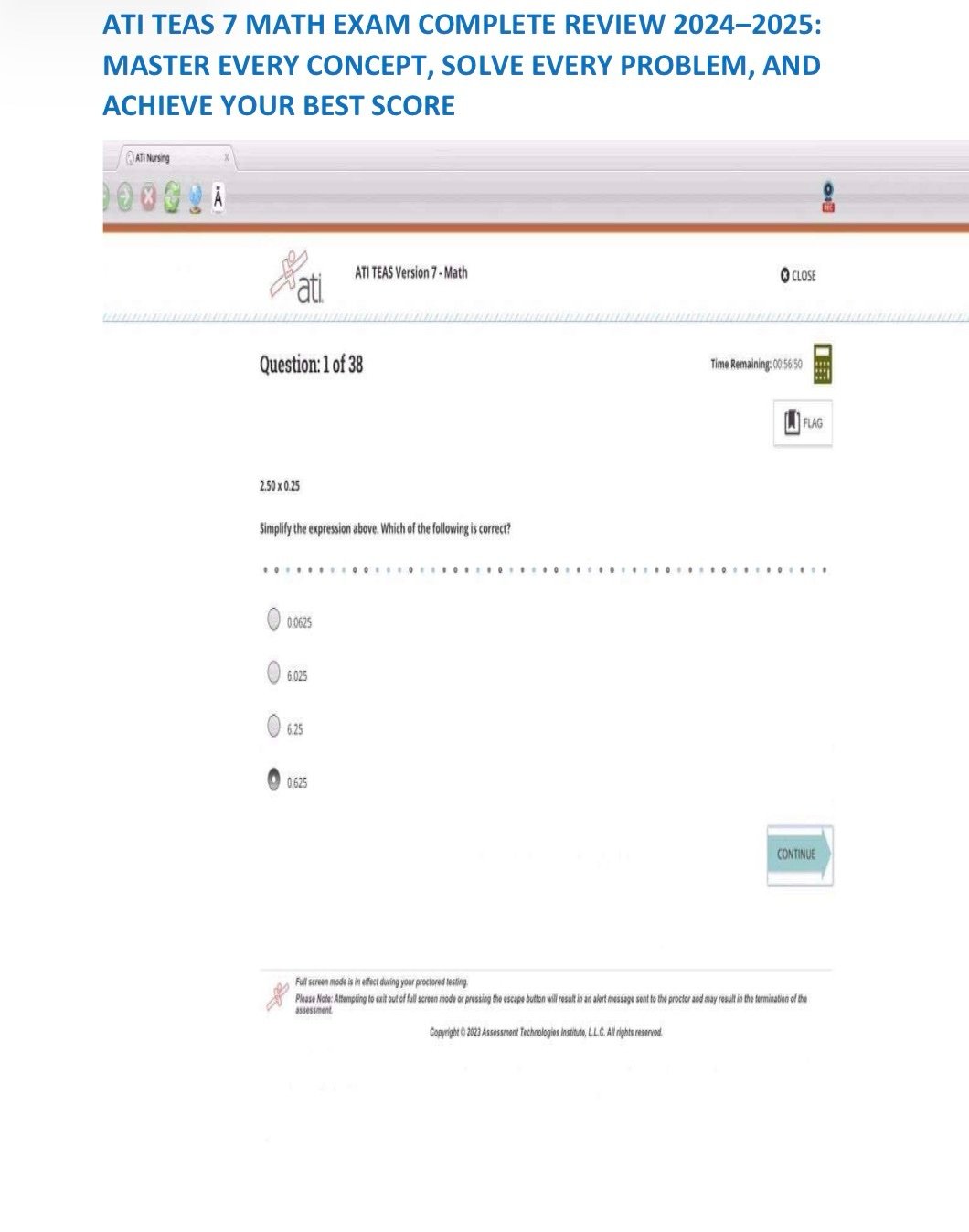 ATI TEAS 7 MATH EXAM COMPLETE REVIEW 2024–2025: MASTER EVERY CONCEPT ...
